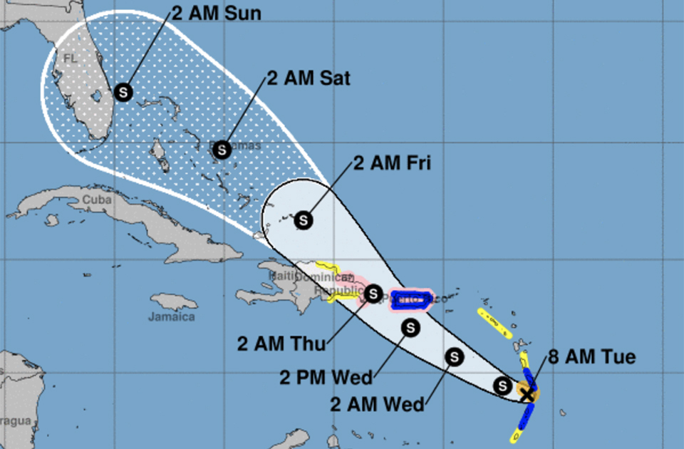 Tropical Storm Dorian Arrives in the Caribbean